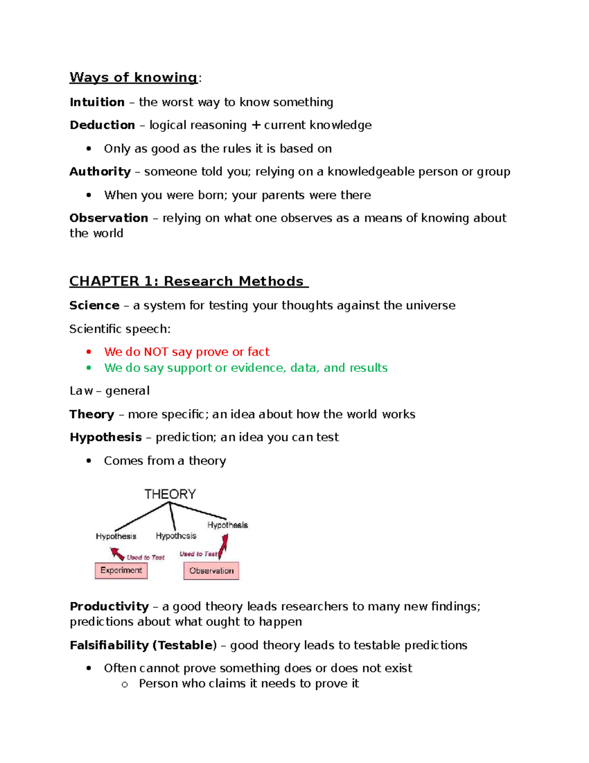 Research Methods in Psychology: Chapter 1 - Experimental Design ...