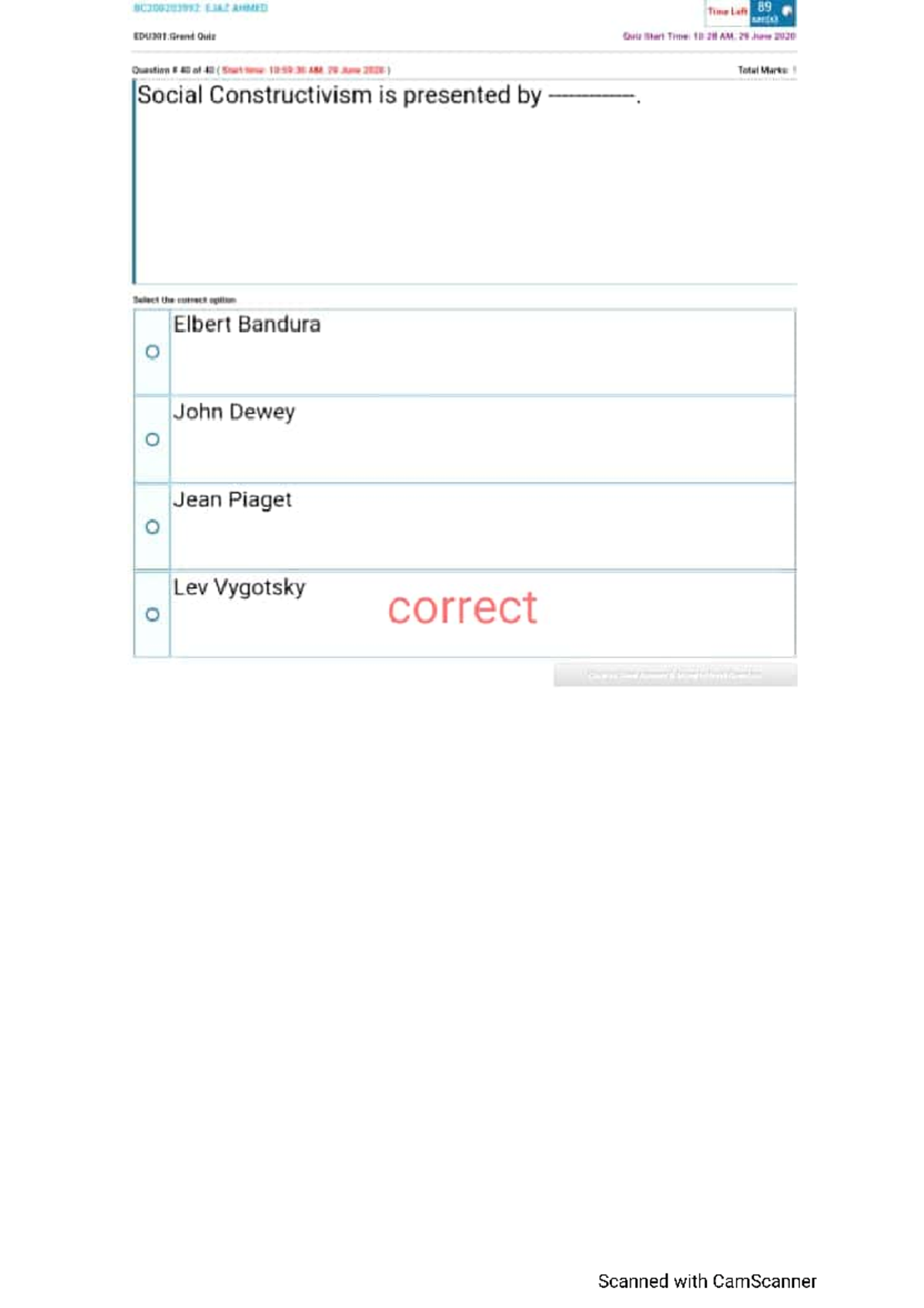 Edu301 Midterm MCQs Study Guide 2020 - Studocu