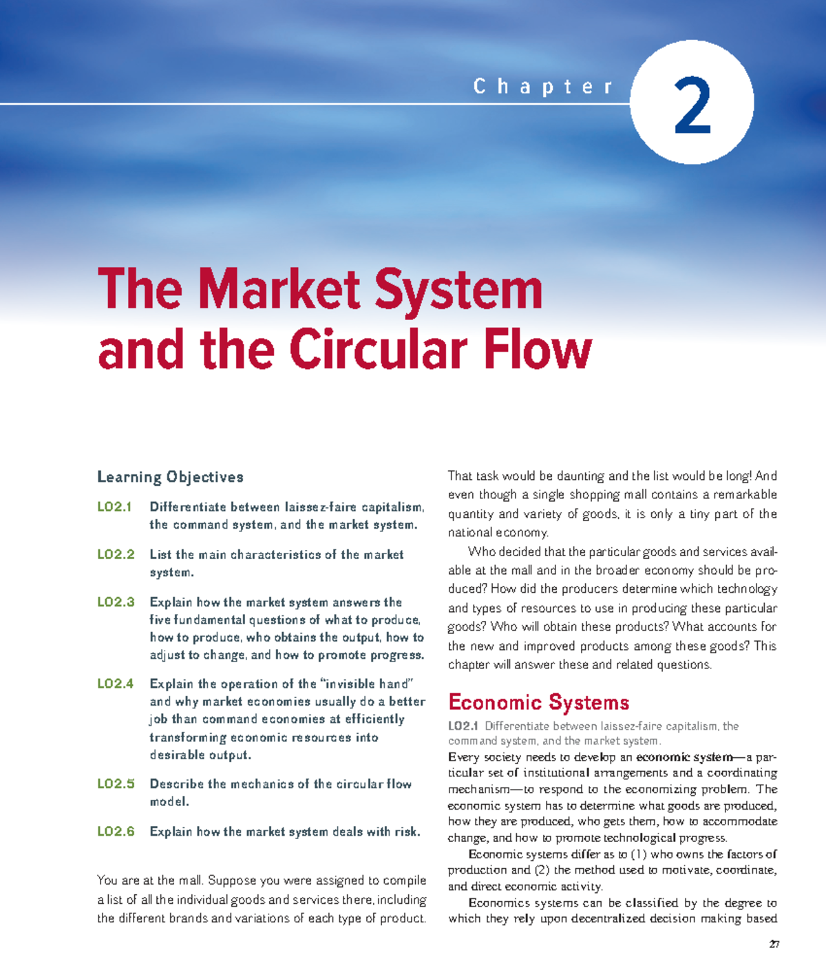 Chapter 2: The Market System and Circular Flow Analysis - Studocu