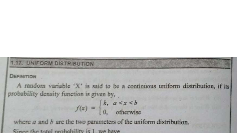 Uniform and Exponential Distributions: Definitions and Examples (STAT 1 ...