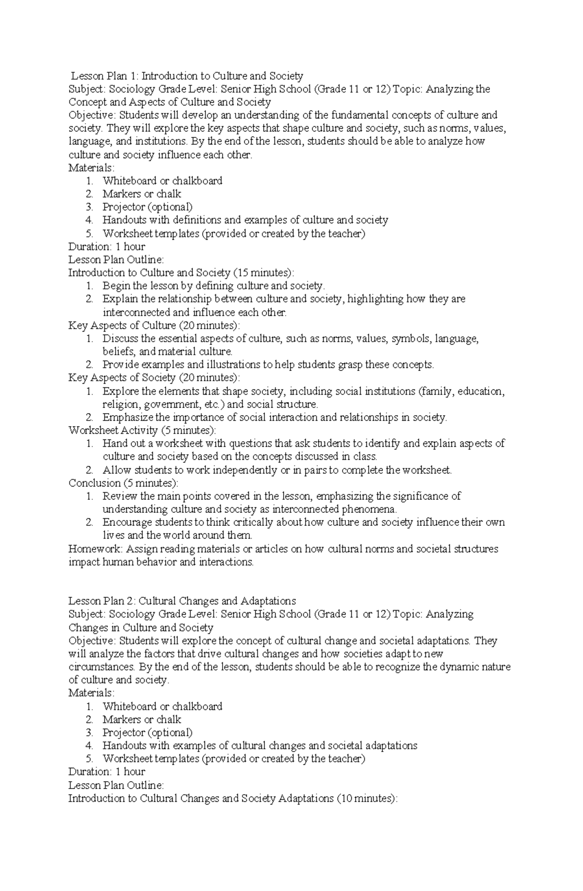 Understanding Culture and Society: Lesson Plans for Sociology Q1 DLP ...