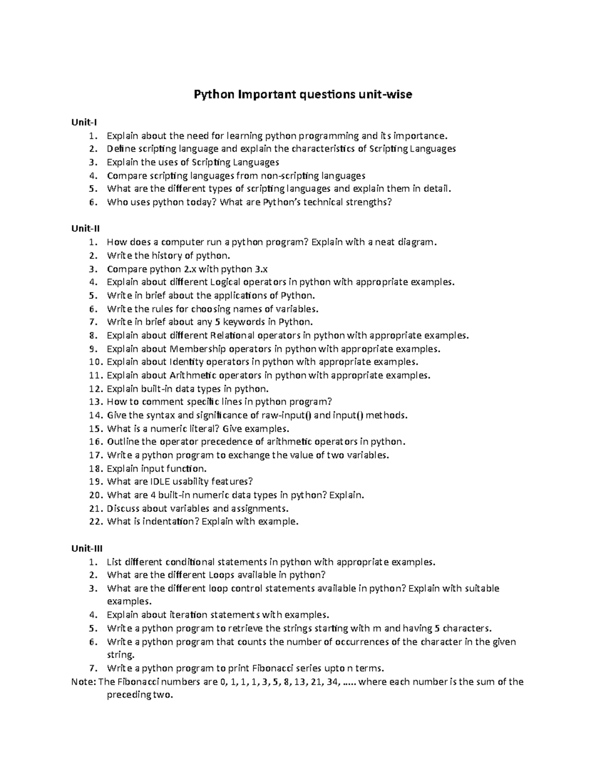 524723107 SL Python Important Questions and Key Concepts - Studocu