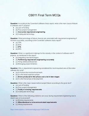 CS611-week 02 {topic 15-26} ( Online Handout)Software Quality Engineering - CS611 - Software ...