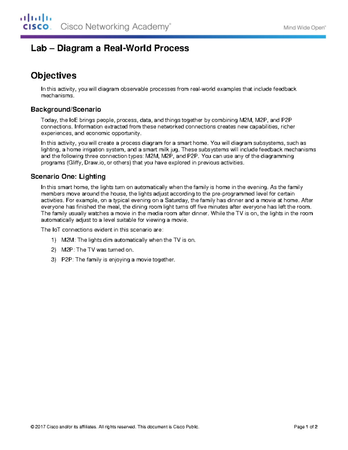 1.1.3.12 Lab - Diagramming Real-World Processes in IoT Systems - Studocu