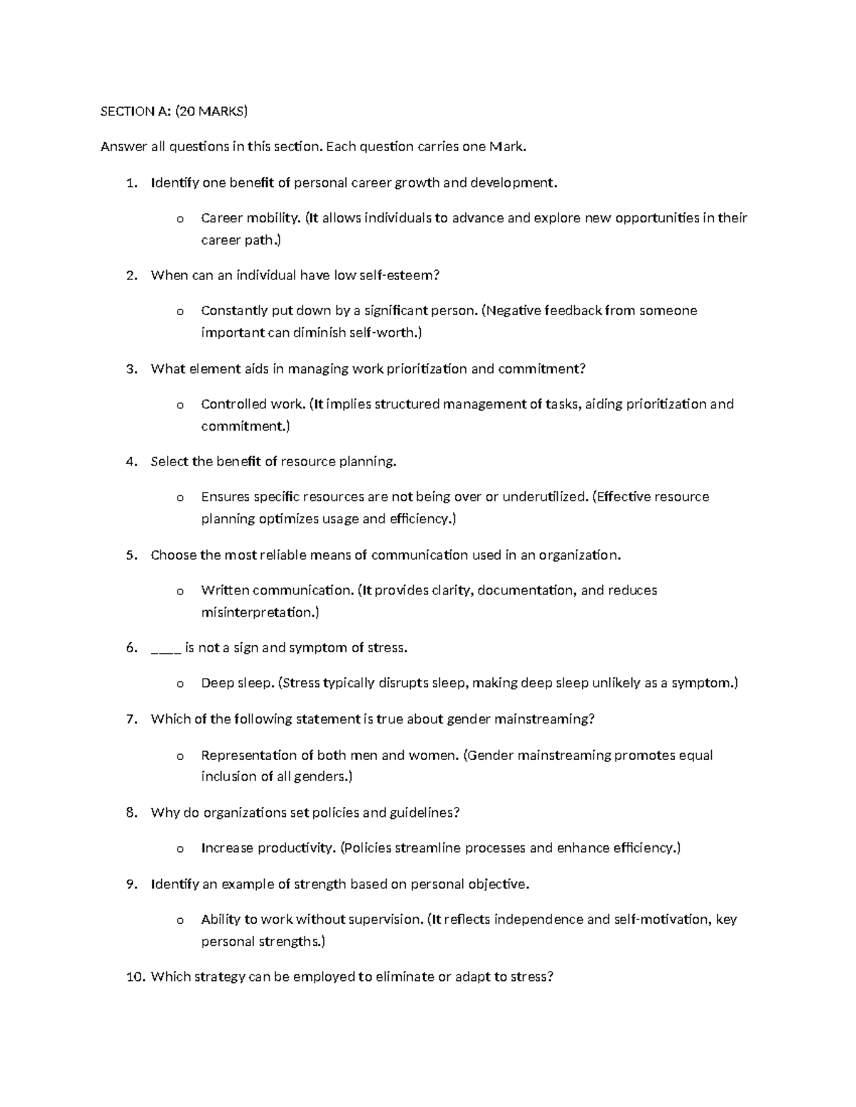 Employability - Teaching Notes for Career Development and Skills - Studocu