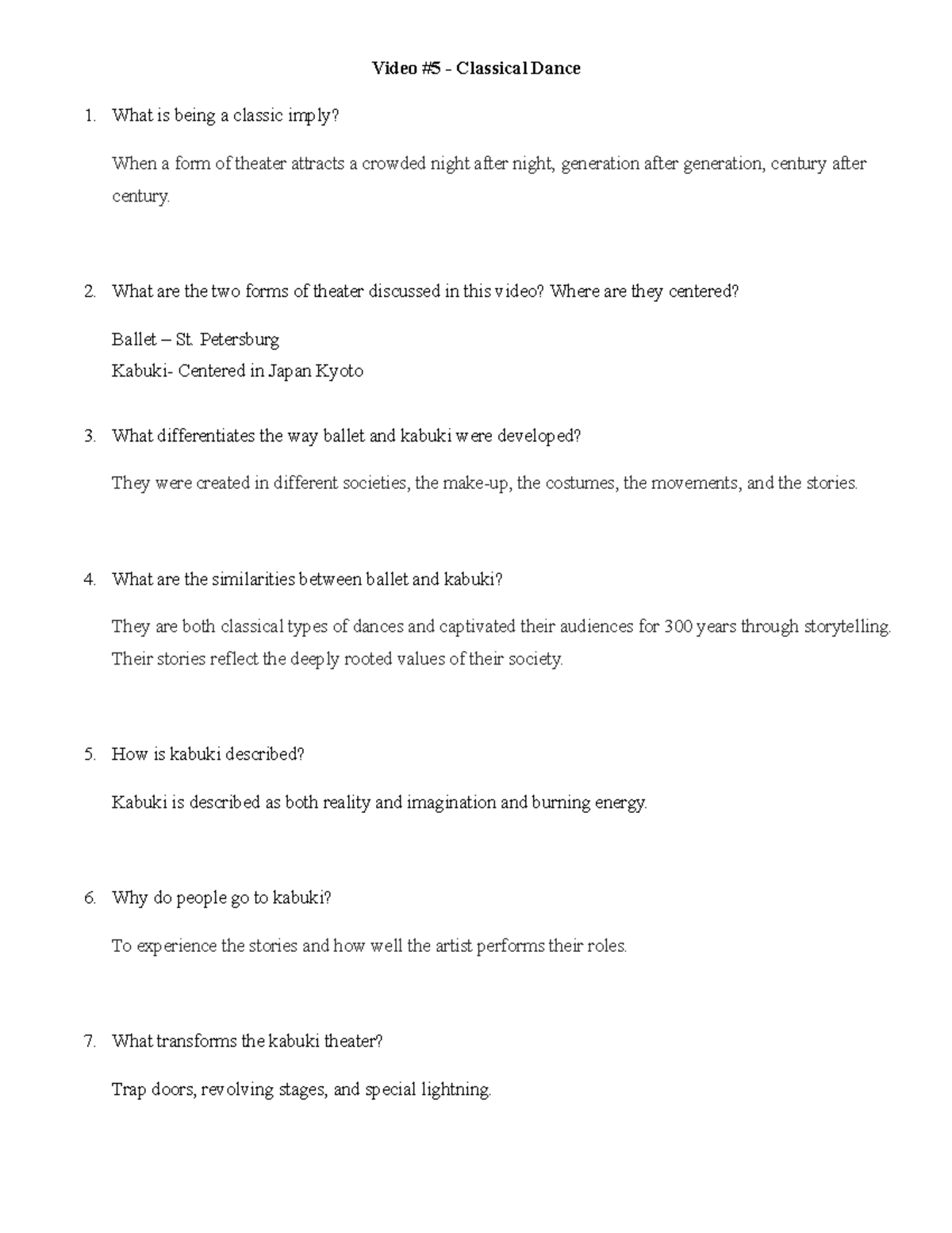 Classical Dance Questions - Video #5 - Classical Dance What is being a ...