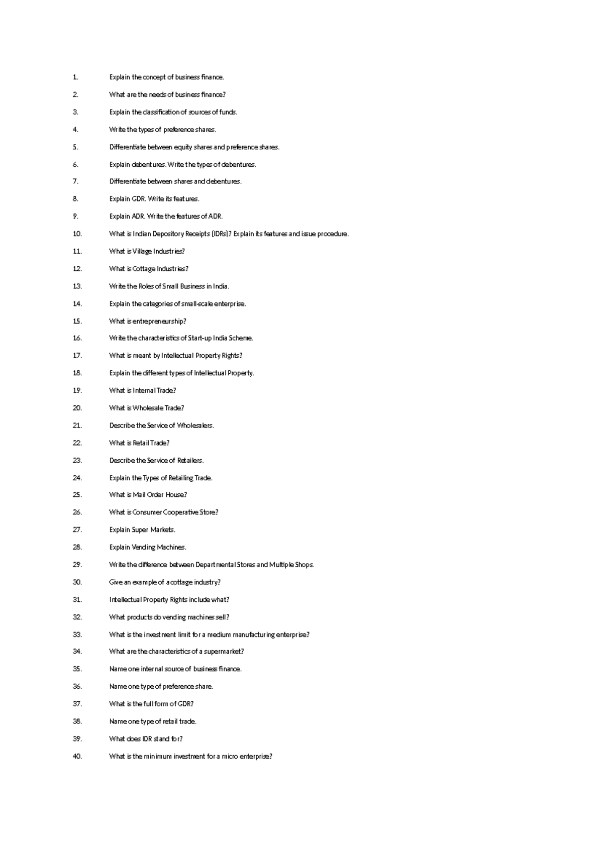 Business Finance Concepts & Key Notes: Essential Study Guide - Studocu