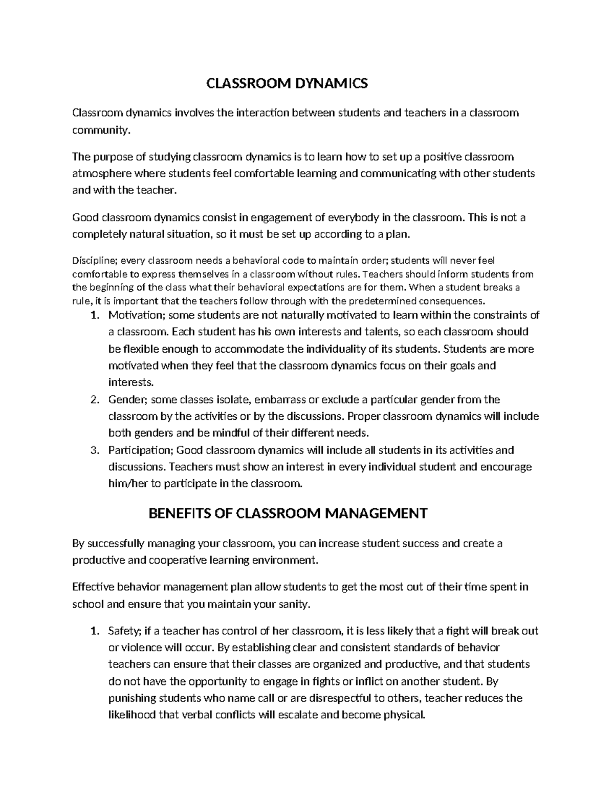 Classroom Dynamics: Creating an Engaging and Positive Learning ...