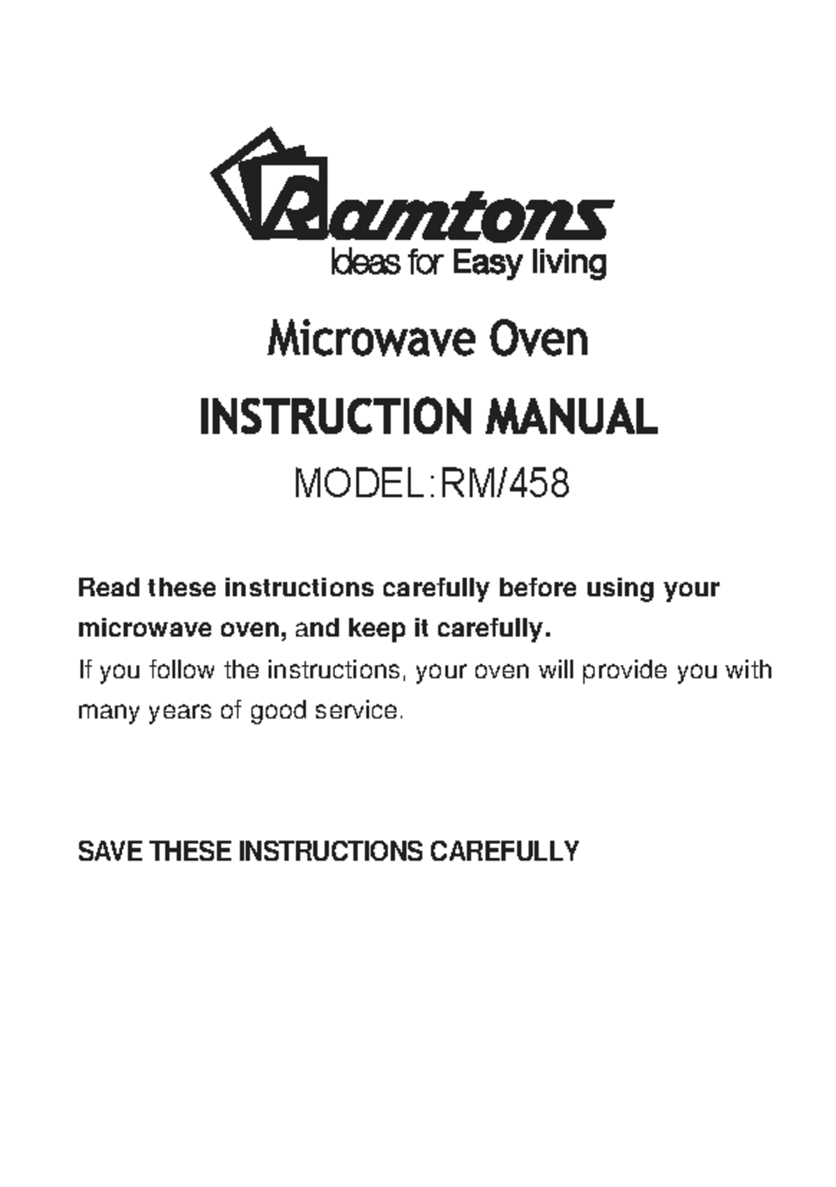 Microwave Oven Safety Instructions and User Guide - Studocu
