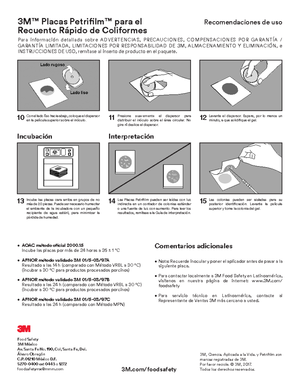 Guía de Interpretación Rápida de Coliformes con Placas Petrifilm™ E ...