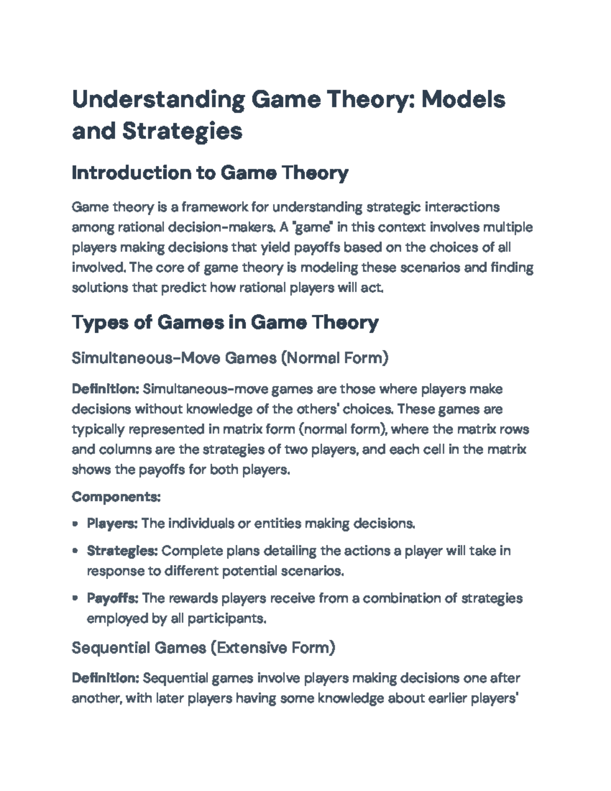Game Theory Essentials: Models, Strategies, and Key Examples ...