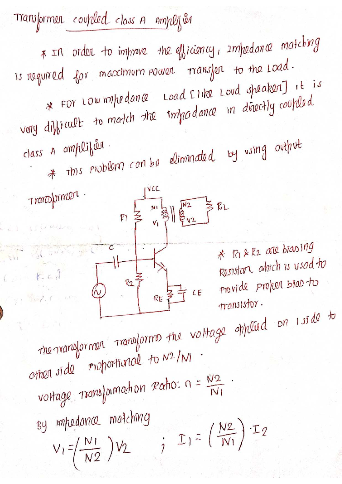 Transformer coupled Class A amplifier - low impedance Load Loud it is ...