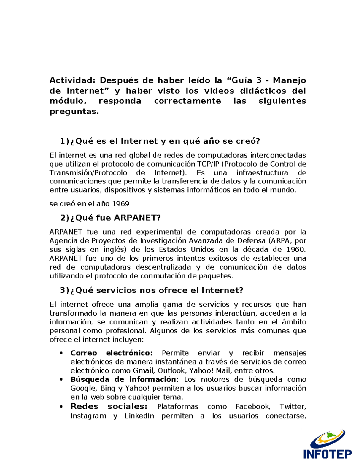 Actividad 1 - Módulo 3: Introducción al Manejo de Internet y Sus ...