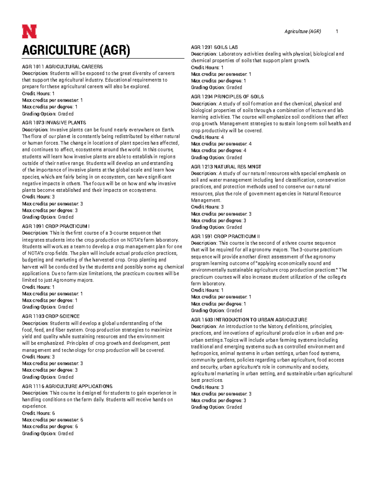 Agriculture (AGR) Course Summaries and Career Insights - Studocu