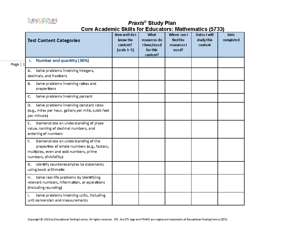 Studyplan 5733 - Core skills Study Plan - Core Academic Skills for ...