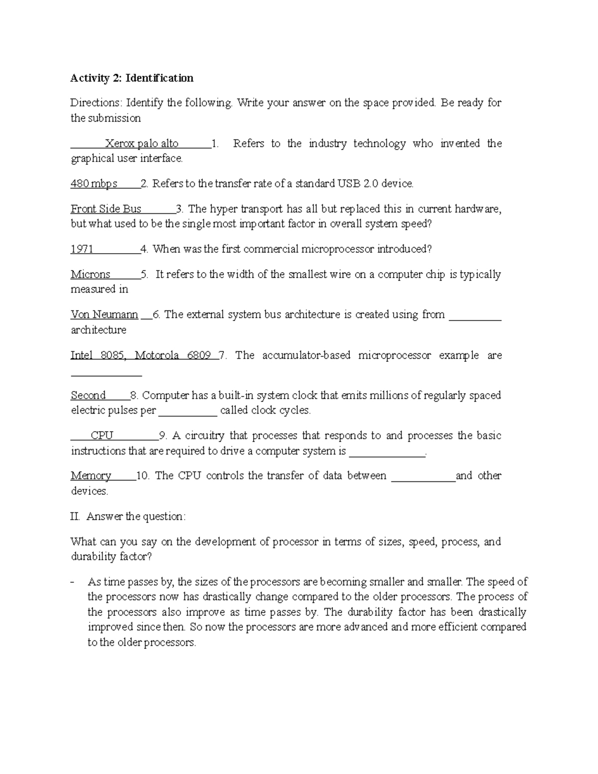 Assessment 2 - Activity 2: Identification Directions: Identify the ...