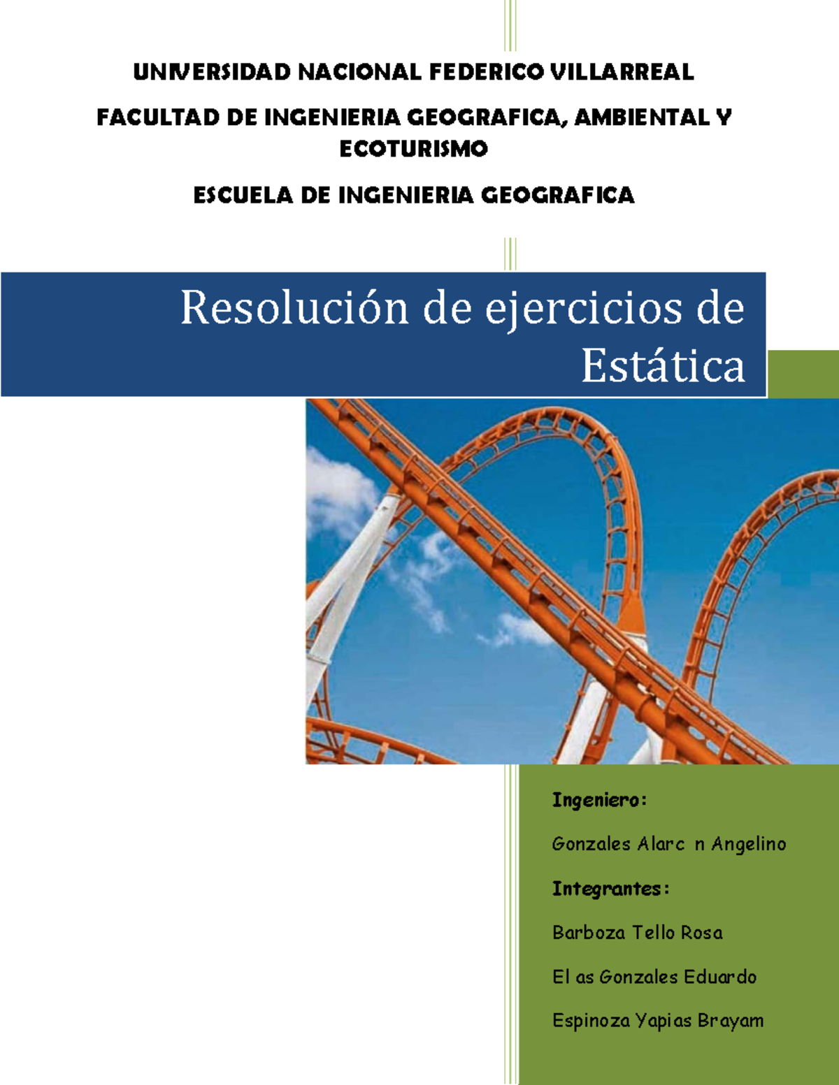 Ejercicios de Estática - Resolución de Problemas (ING-101) - Studocu