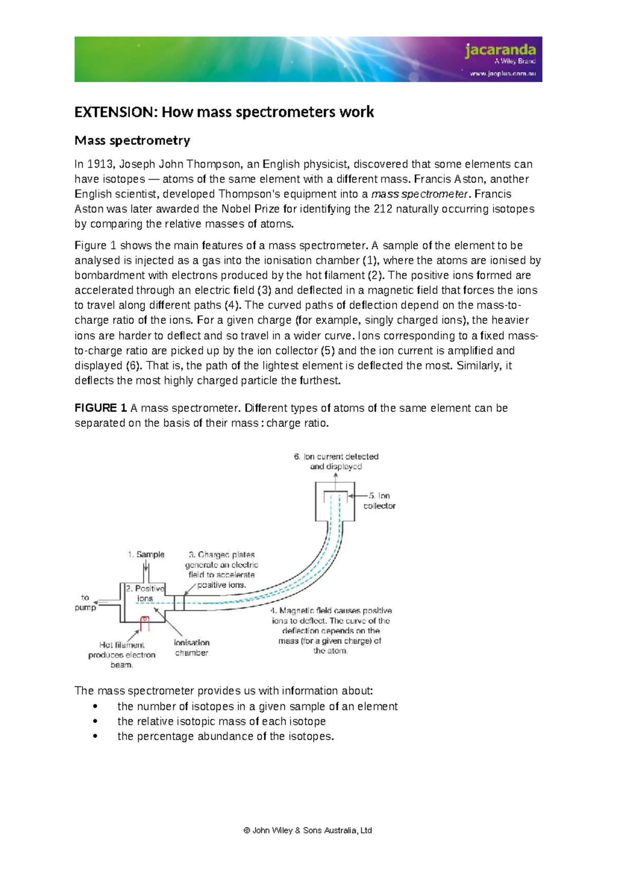 Doc-37627 - notes on mass spectrometer - EXTENSION: How mass ...