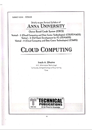 UNIT I Cloud Architecture Models AND Infrastructure - CCS335 – CLOUD COMPUTING UNIT I CLOUD ...