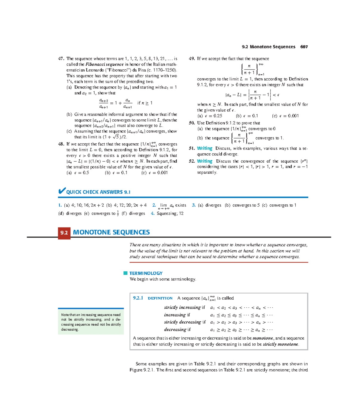 Calculus Anton: Monotone Sequences and Convergence (C09) - Studocu
