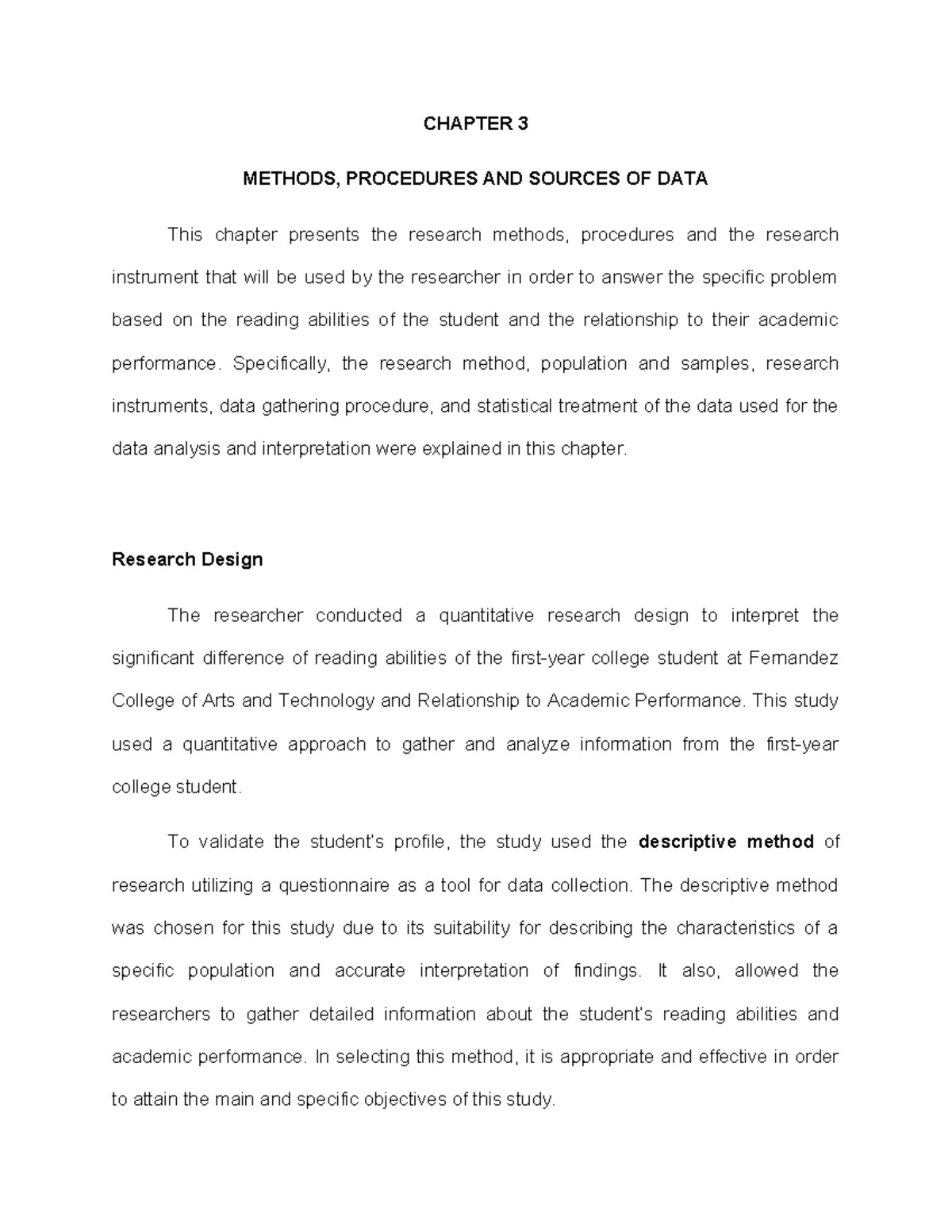 Chapter 3 - Research Methods and Data Sources in FCAT Study - Studocu
