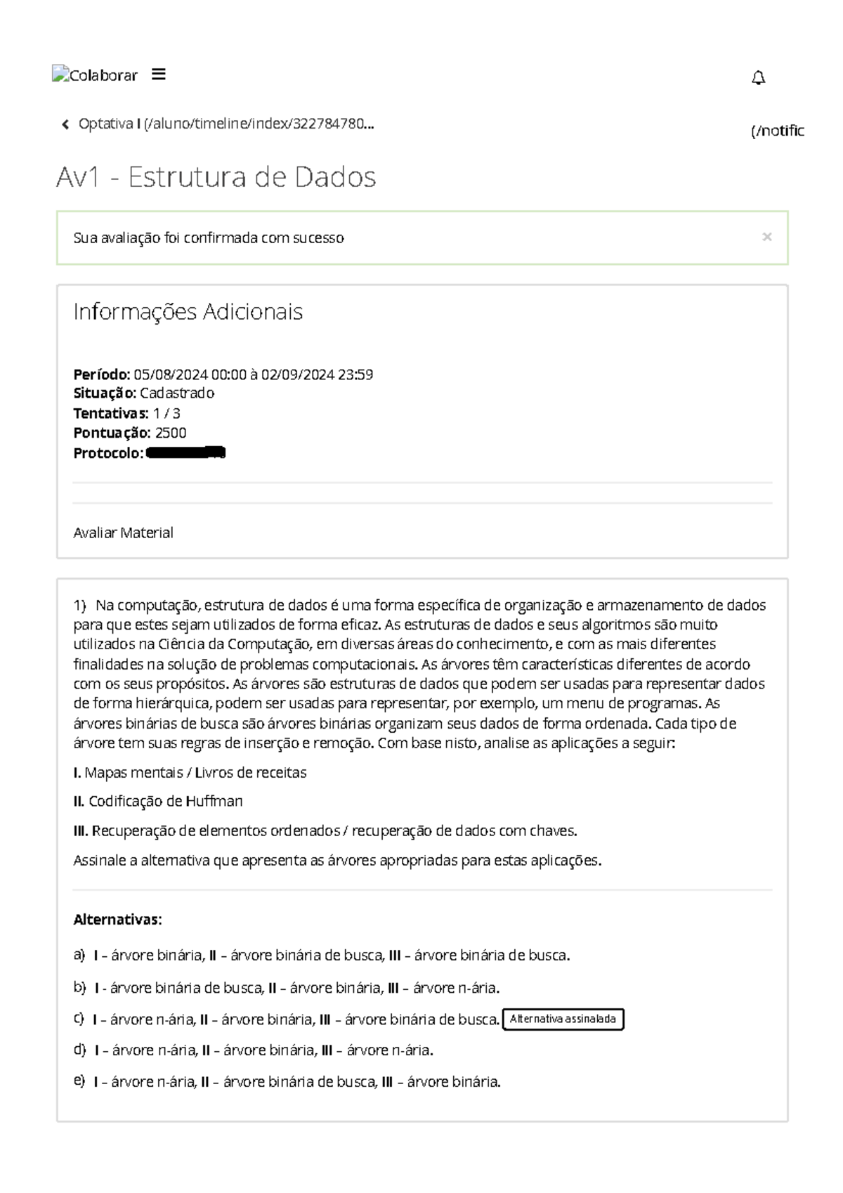 AV1 - Estrutura de Dados: Estruturas e Algoritmos em Python - Studocu