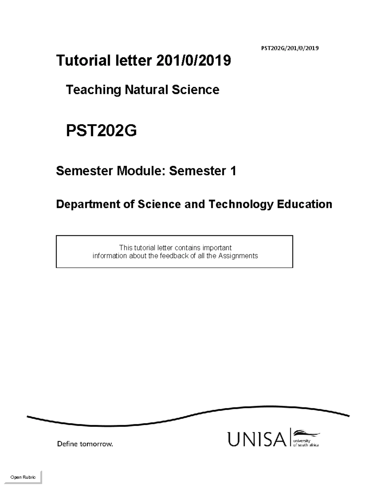 Grade 7 Natural Sciences Term 2 Exemplar Test 2025 - Studocu