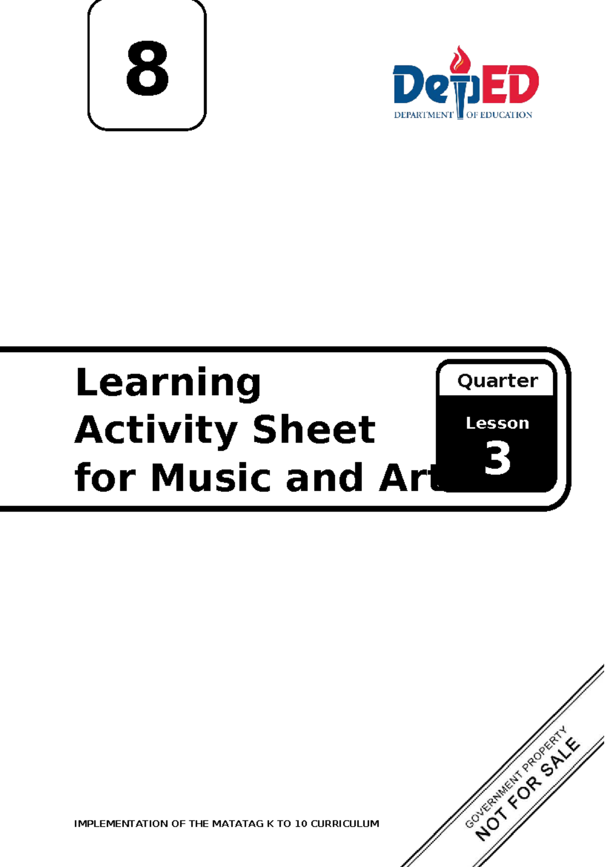 Q1 LAS Music and Arts 8: Lesson 3 - Evaluating Creative Works (Weeks 5 ...
