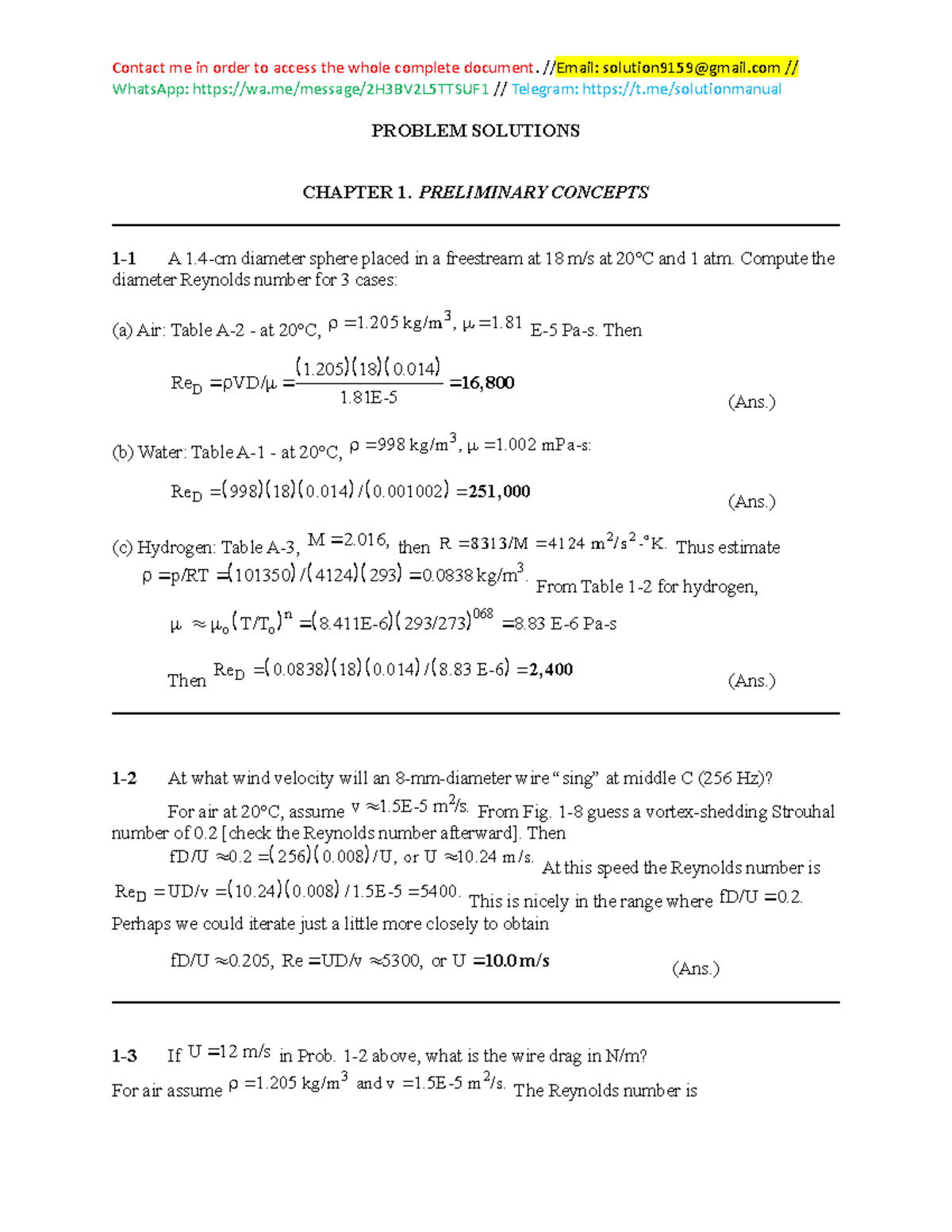 Solution Manual: Viscous Fluid Flow 4th Ed. - Problem Solutions - Studocu