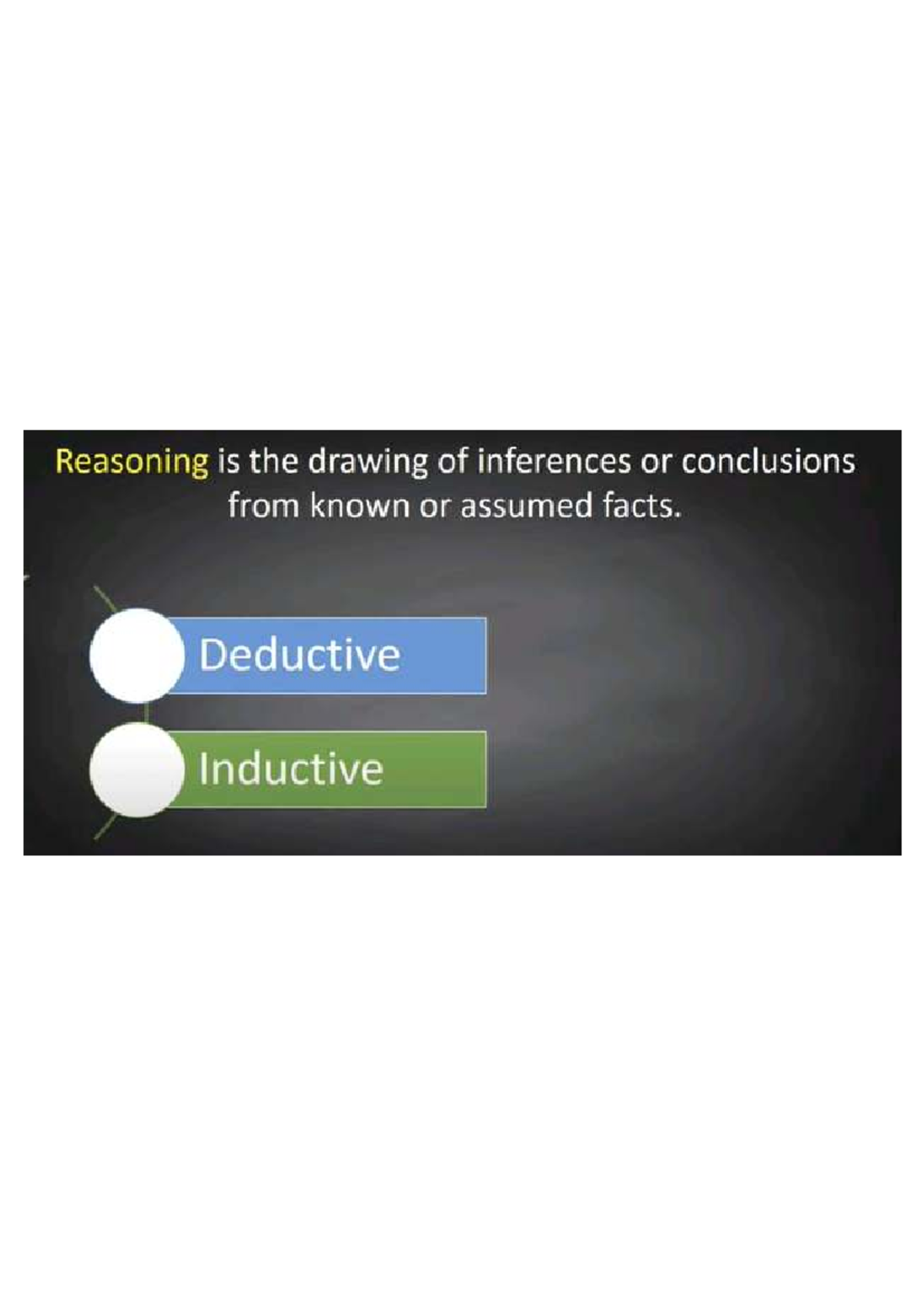 MMW - Reasoning Techniques: Deductive & Inductive Examples - Studocu