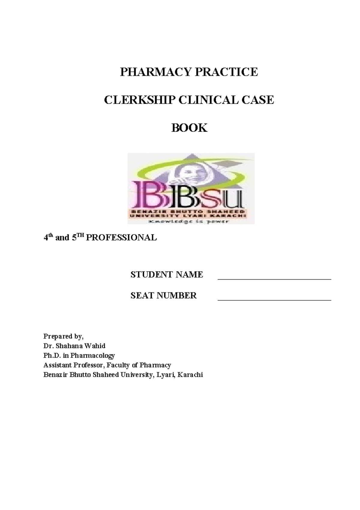 **PHAR 202 Clinical Pharmacy Lab Manual: Updated Practices 2025** - Studocu