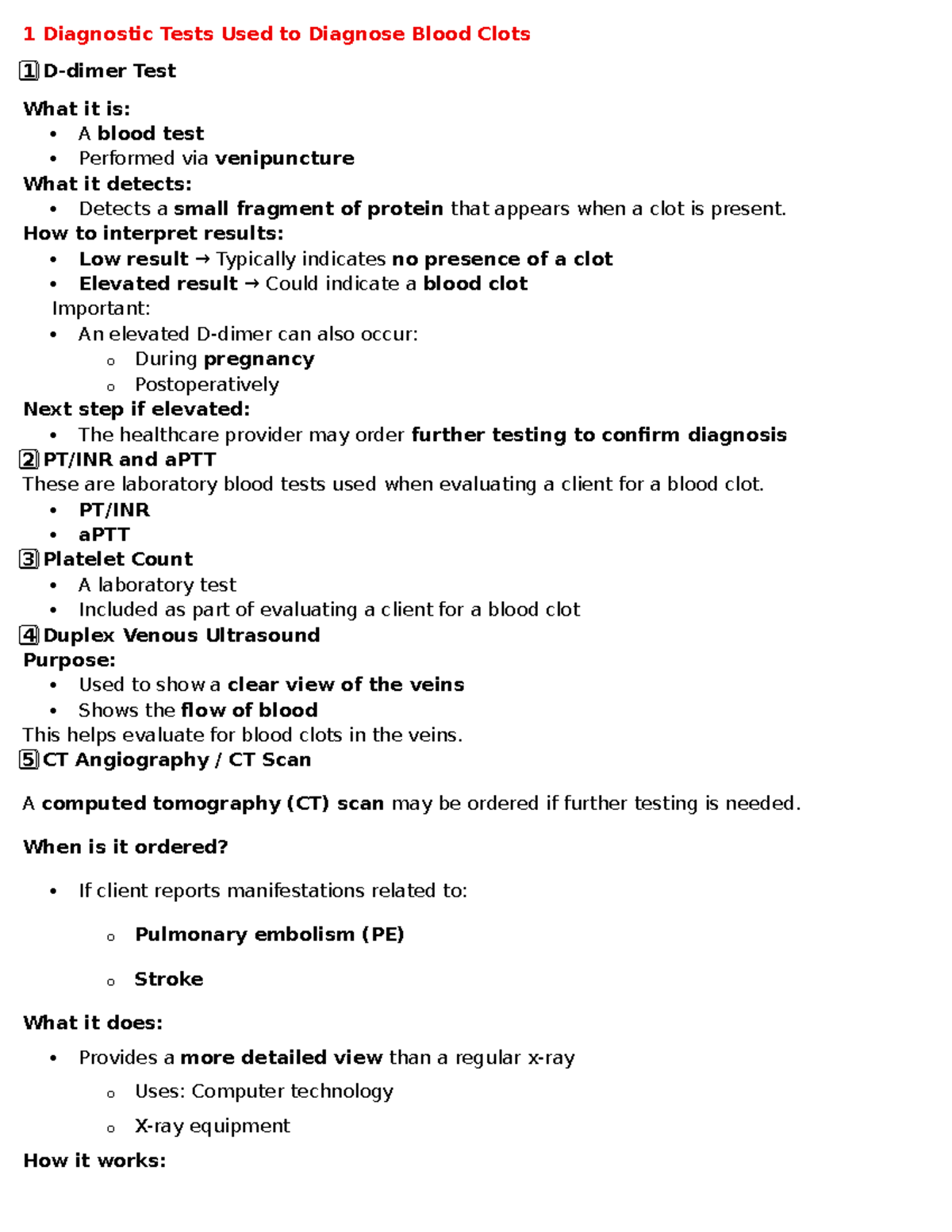 TEST 3 Final Exam: Diagnostic Tests and Conditions in Med-Surg - Studocu
