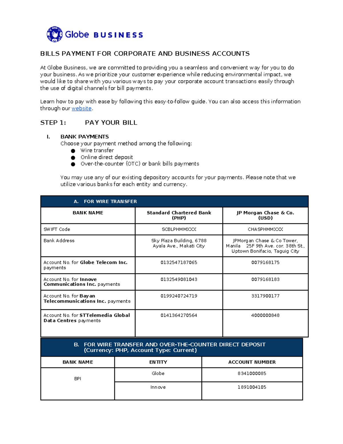 Digital Payment Guide for Corporate & Business Accounts - Studocu