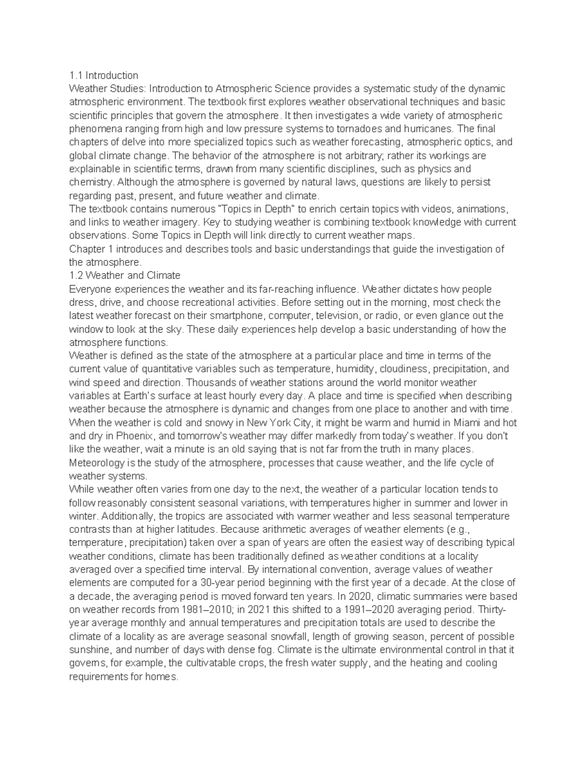 Weather Studies 101: Intro to Atmospheric Science & Weather Systems - Studocu