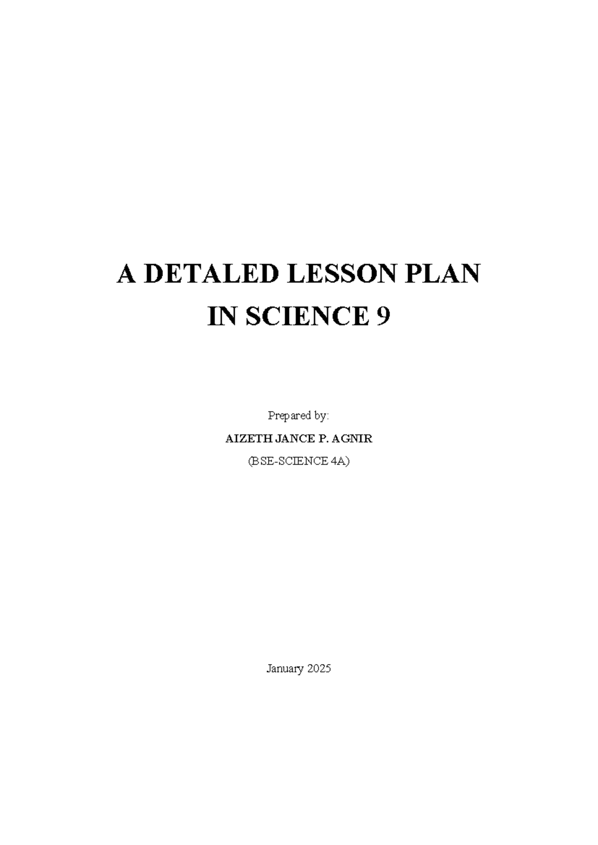 Detailed Lesson Plan on Climate and Weather for Science 9 - Studocu