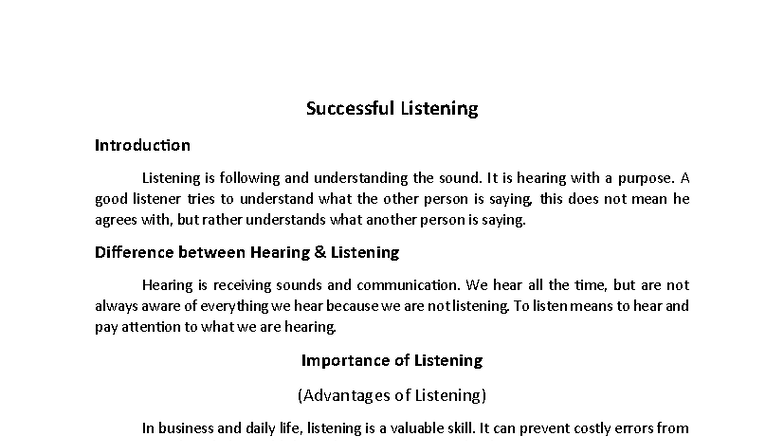 Effective Listening Strategies: Understanding and Improving Skills ...