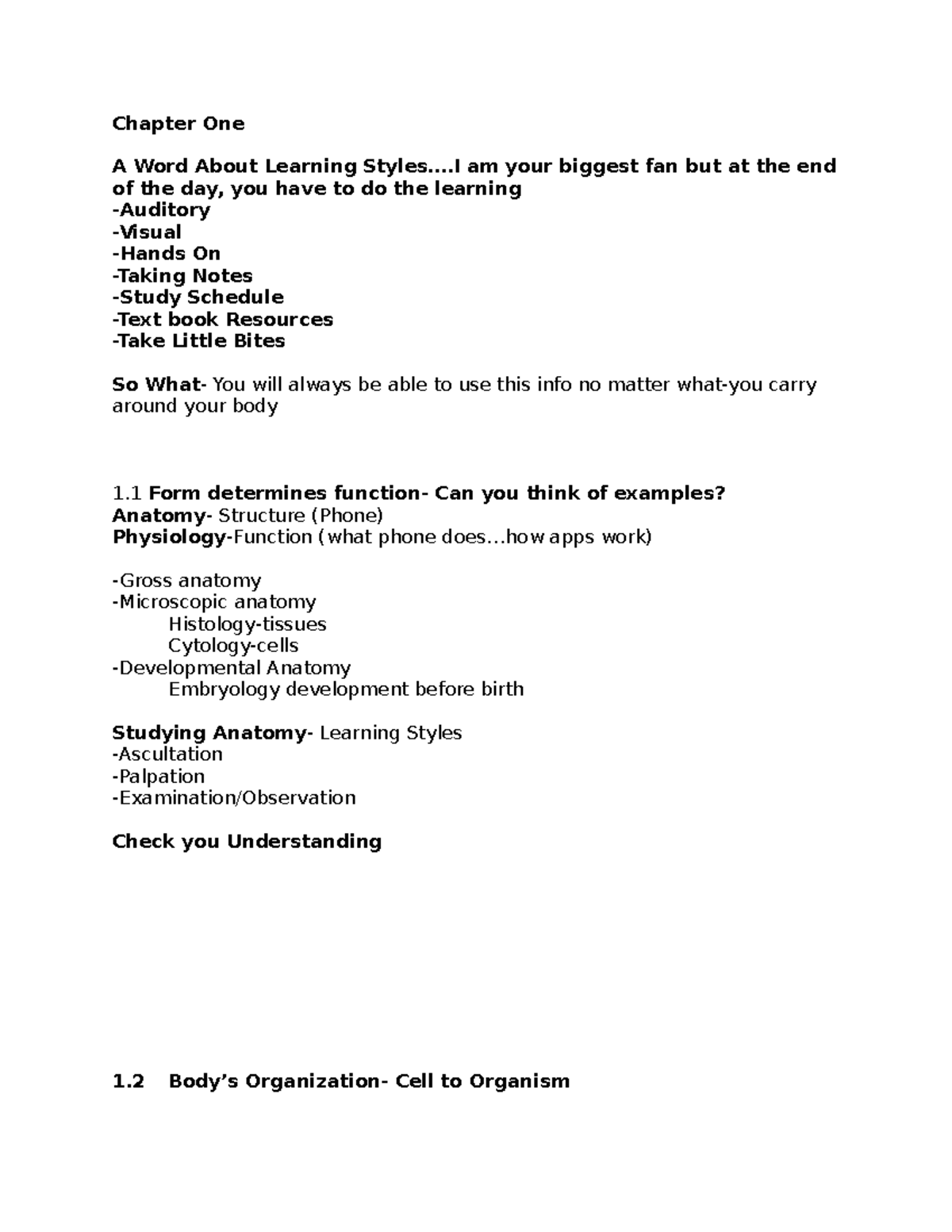 Anatomy and Physiology Study Guide: Key Concepts (AP 101) - Studocu