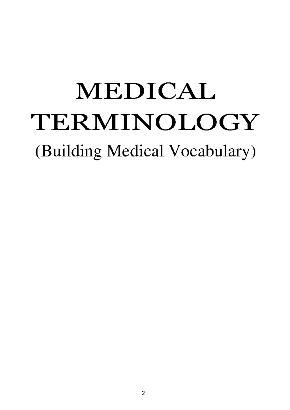 Medical Terminology: Prefixes, Suffixes, and Root Words Overview - Studocu
