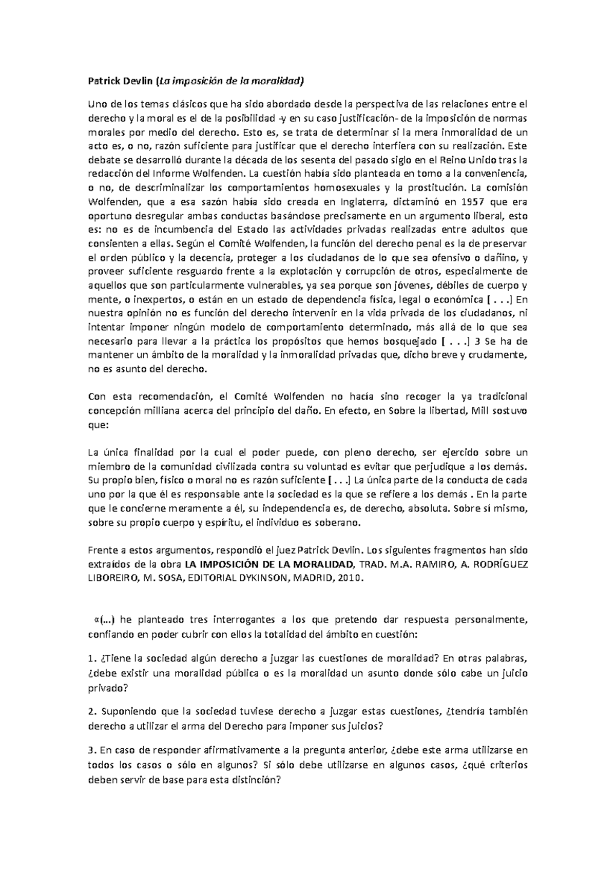 Devlin y la Imposición de la Moral en el Derecho: Un Análisis Completo ...