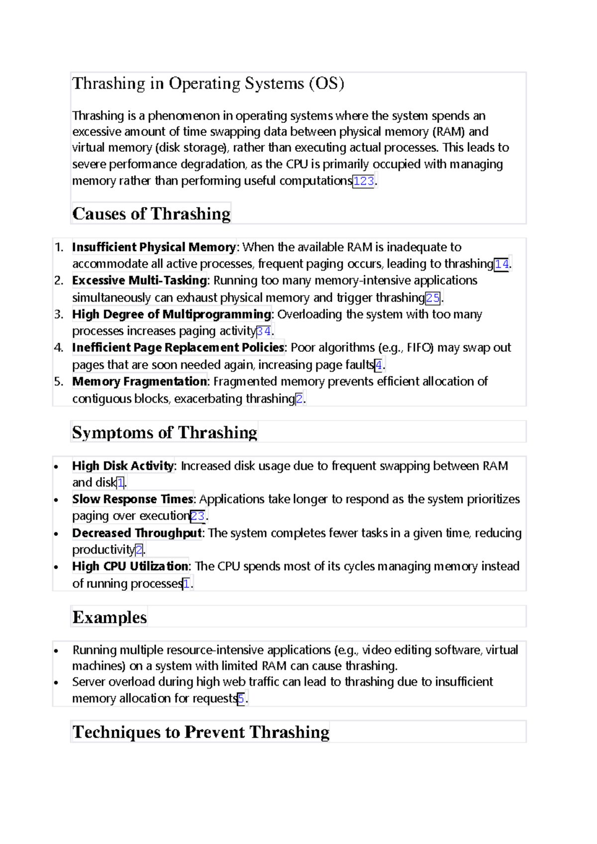 OS Lecture Notes: Understanding Thrashing in Operating Systems - Studocu