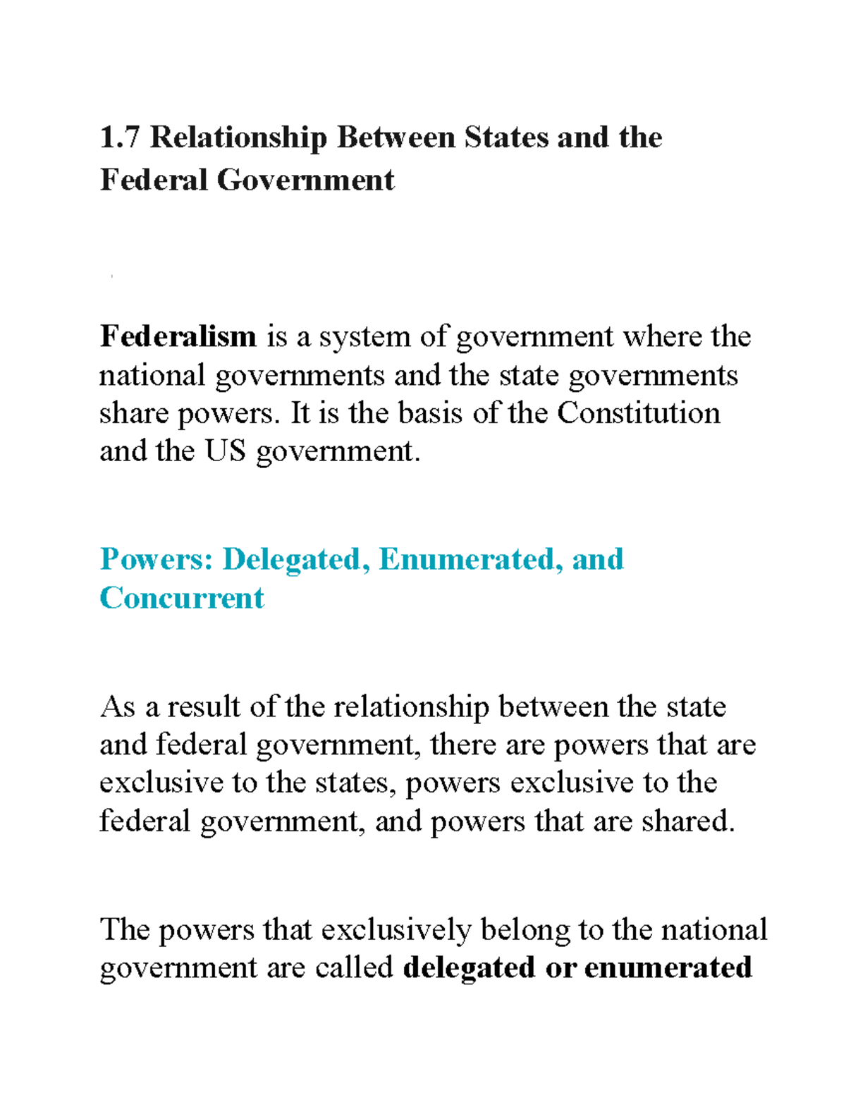 AP GOV Unit 1.7: Federalism and State-Federal Relationships Explained ...