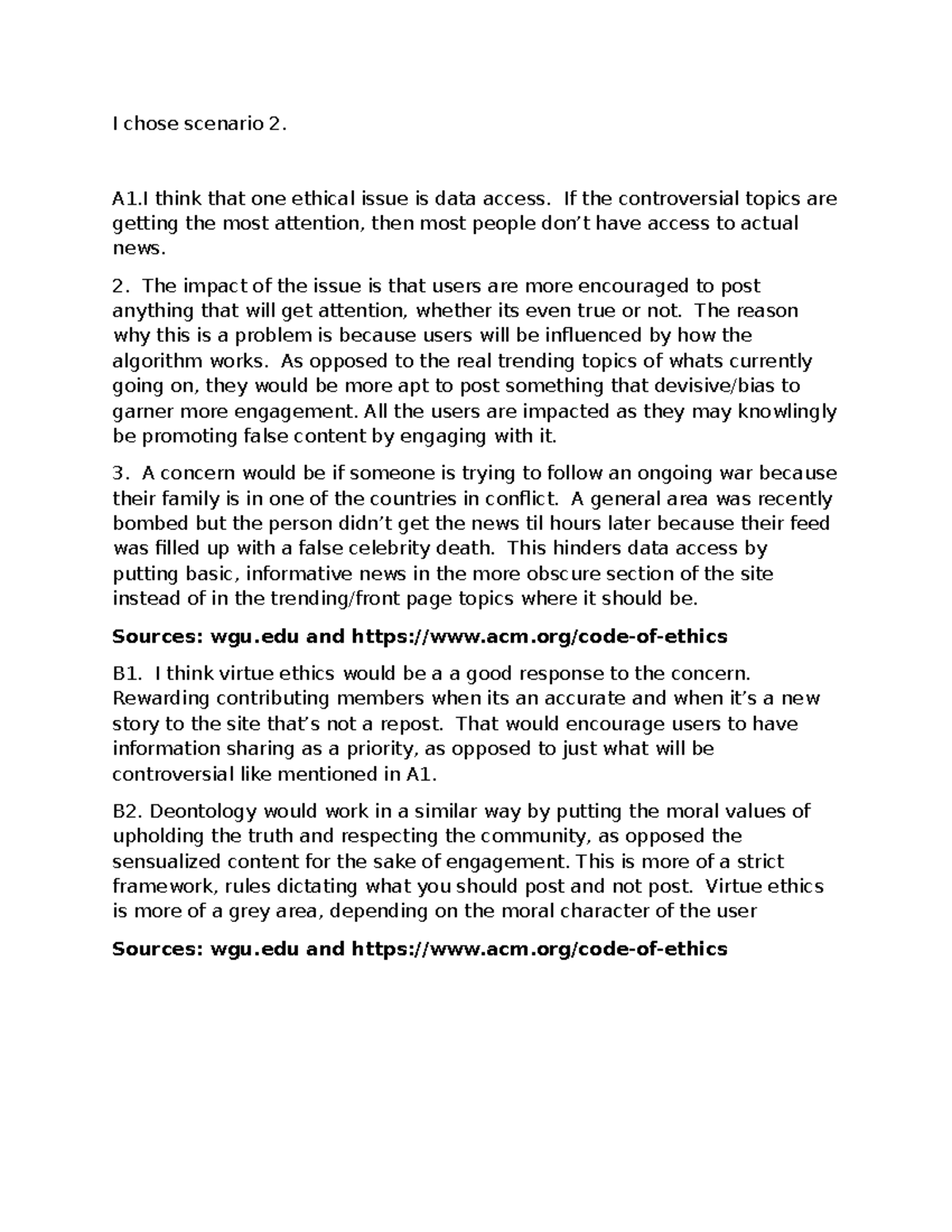 VLN Task 1: Ethical Issues in Data Access and Content Engagement - Studocu