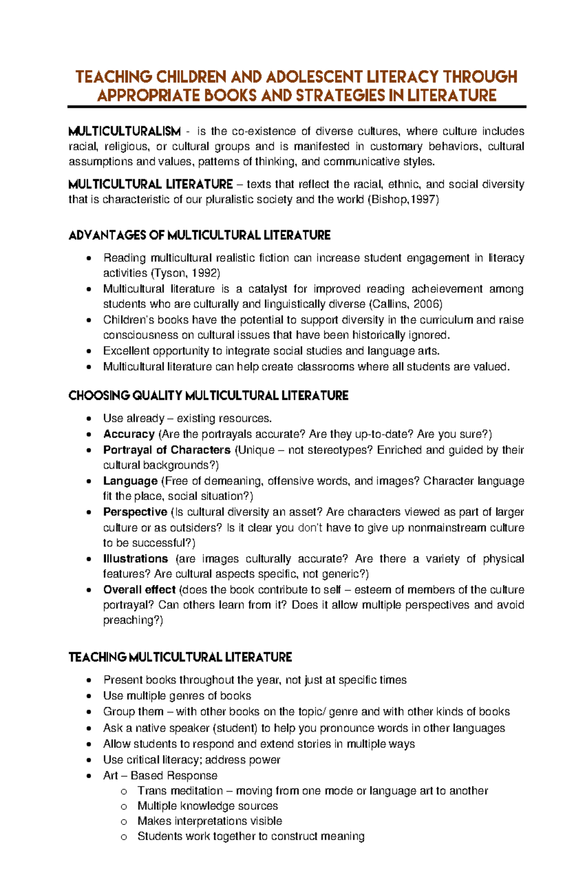 ENG 202: Teaching Literacy to Children & Adolescents with Diverse Books ...