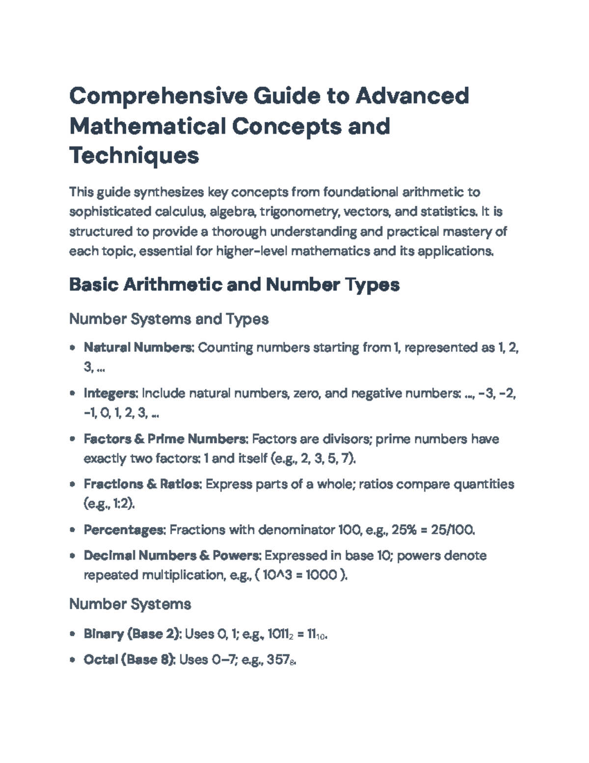 Comprehensive Guide to Advanced Math Concepts (MATH 301) - Studocu