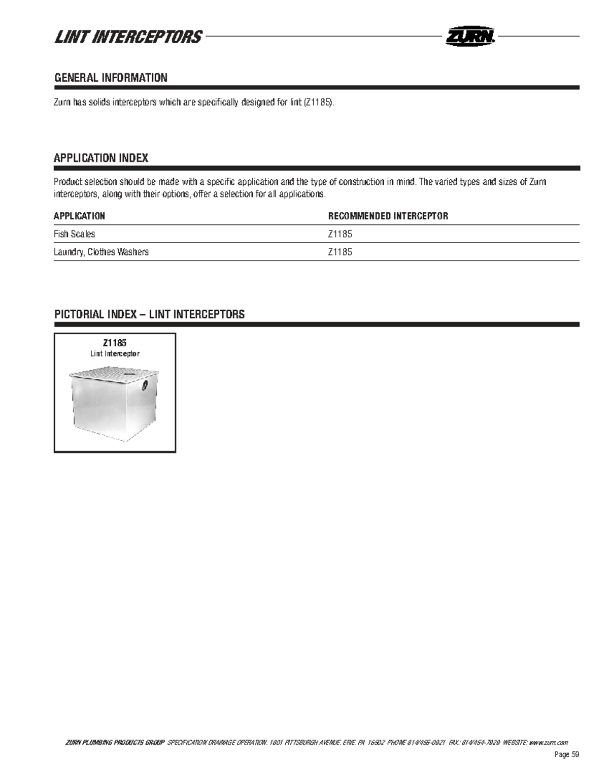 Z1185 Lint Interceptors Engineering Guide and Application Overview ...