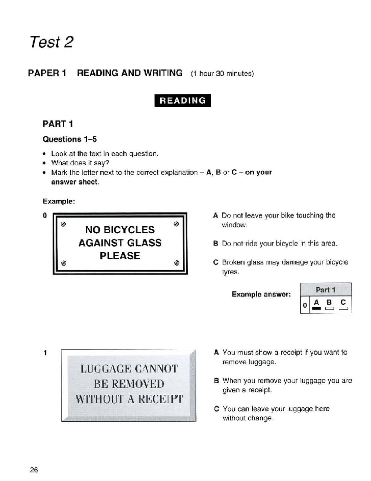 Test 2 Reading PET 2 - Beginner Level Questions and Answers - Studocu