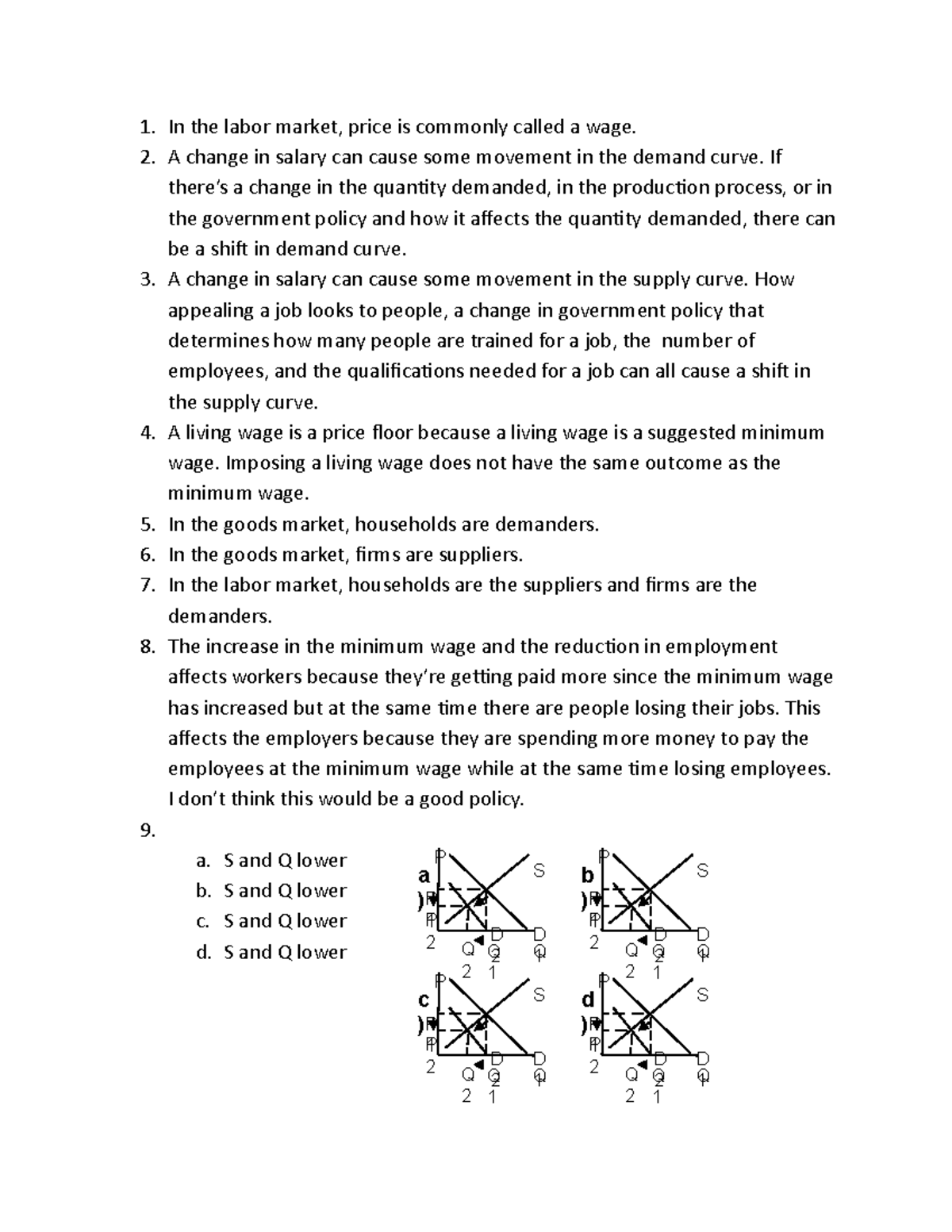 Labor Market Dynamics: Key Concepts & Problem Set 1 Analysis - Studocu