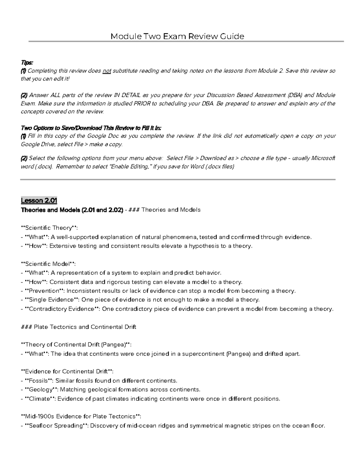 Module 2 Exam Review Guide for Discussion-Based Assessment (DBA) - Studocu