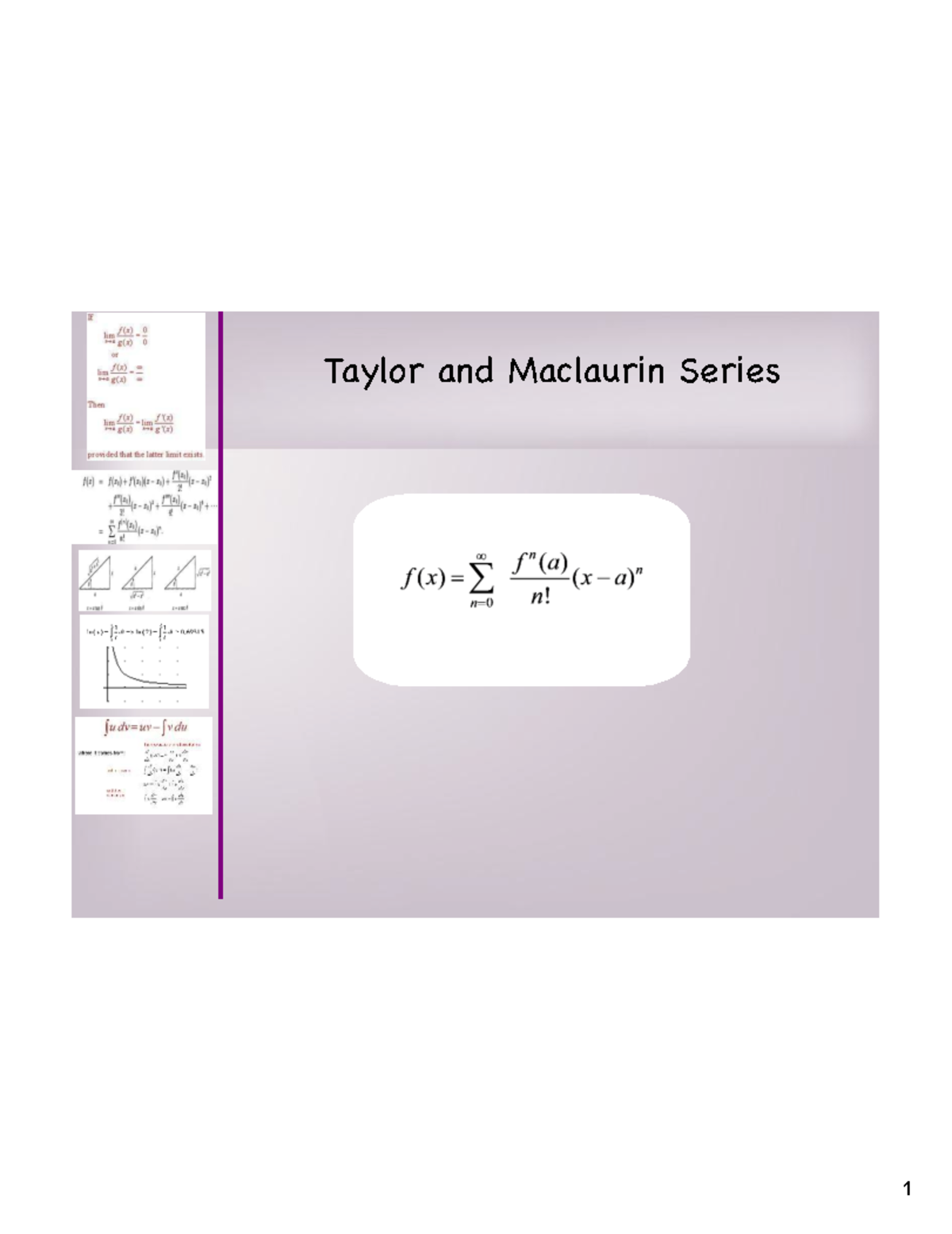 Taylor and Maclaurin Series Notes - Math 25 - Studocu