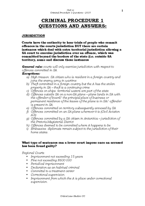 A Guide into the Pre-Trial Process - STUDY UNIT 11: PRE-TRIAL ...